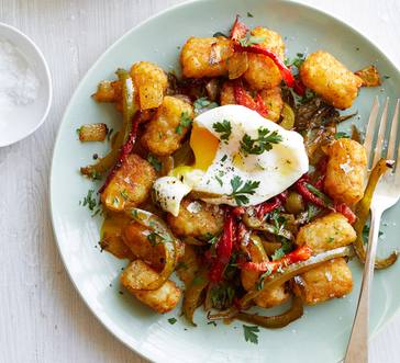 Tater Tot Hash with Poached Eggs | Stop and Shop