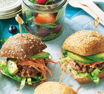 Sliders with Carrot Slaw and Avocado | Stop and Shop