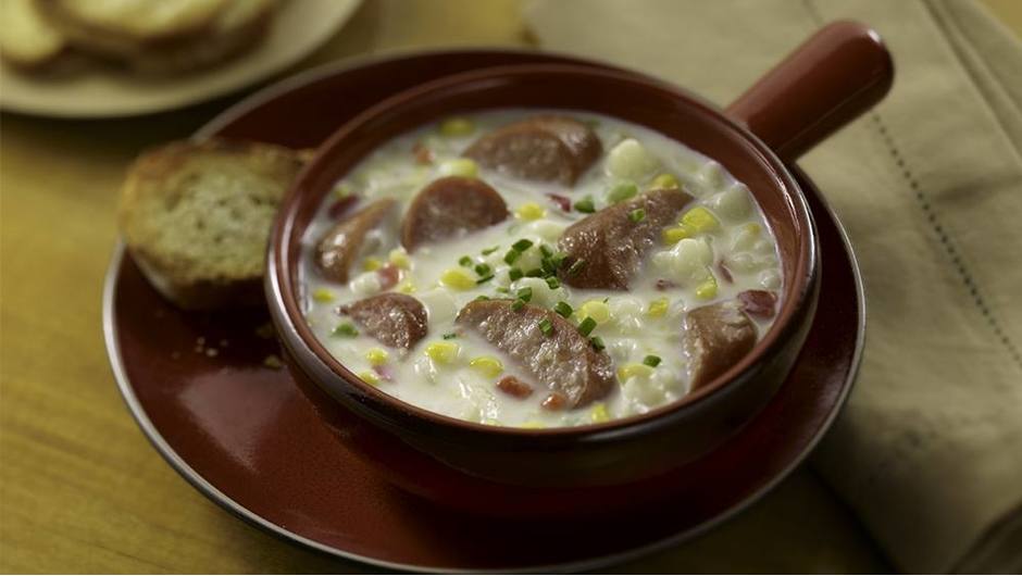 Eckrich® Smoked Sausage, Corn, and Potato Chowder | Giant Food