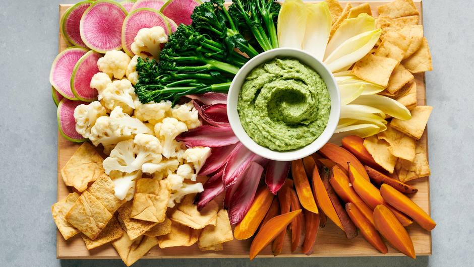 Winter Veggie Board with Herby White Bean Dip | Giant Food