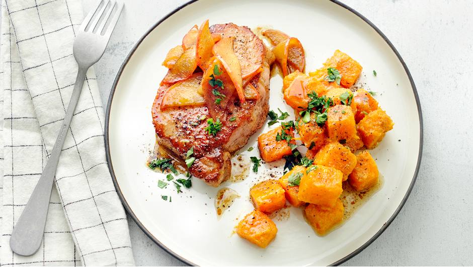 Pork Chops with Spiced Butternut Squash | Giant Food