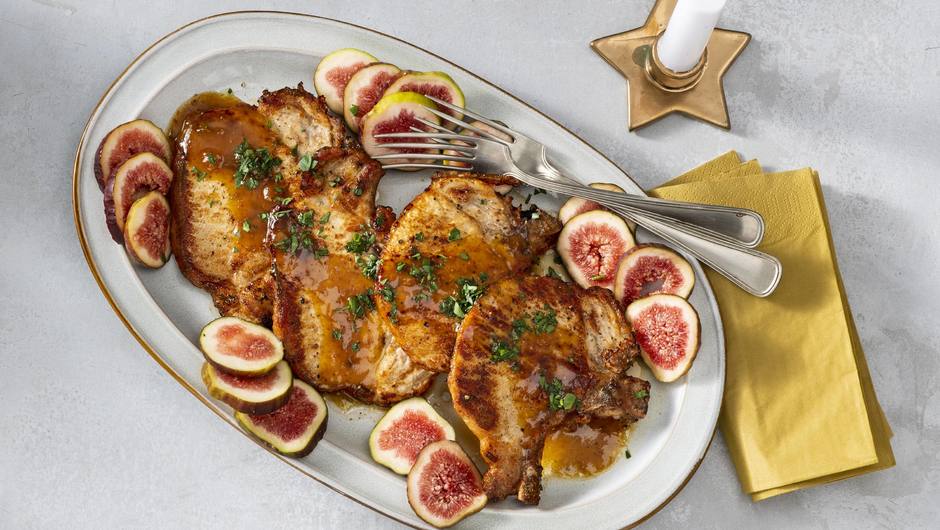 Dijon and Fig-Glazed Pork Chops | Giant Food