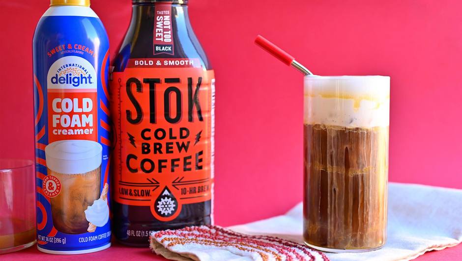 Stok® and International Delight® Cold Foam Caramel Striped Iced Latte ...