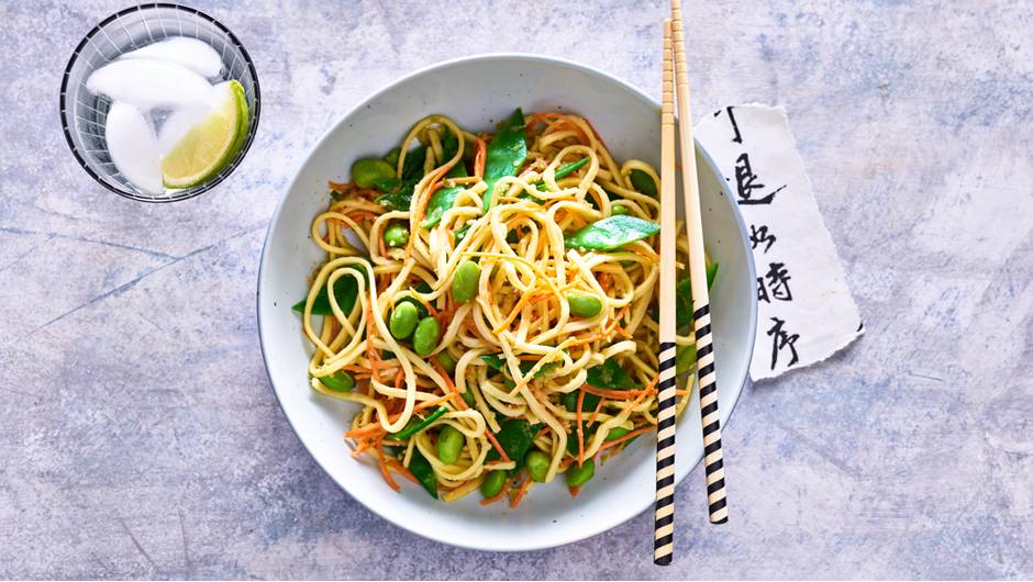 Cold Noodles with Edamame, Snow Peas, and Carrots | Stop and Shop