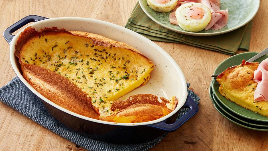 Cheesy Dutch Baby with Ham and Eggs | Stop and Shop