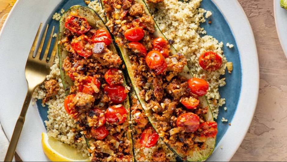 Field Roast™ Stuffed Zucchini with Italian Garlic Fennel Sausage and ...