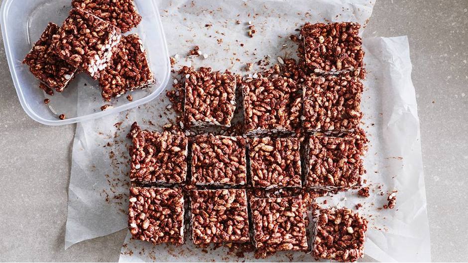 Chocolatey Puffed Rice–Almond Squares | Stop and Shop