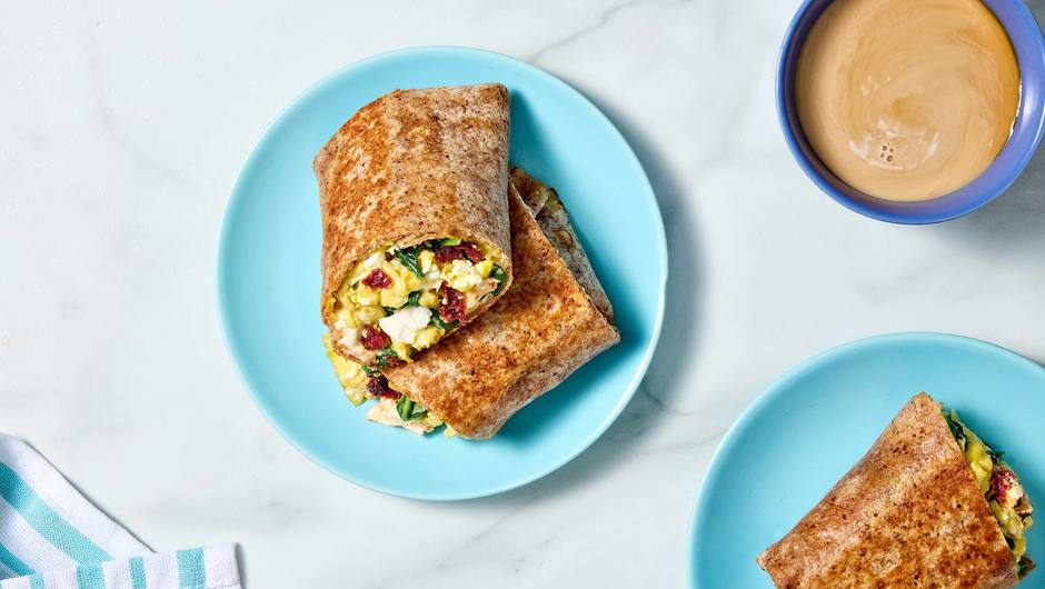 Spinach-Feta Breakfast Wraps | Stop and Shop