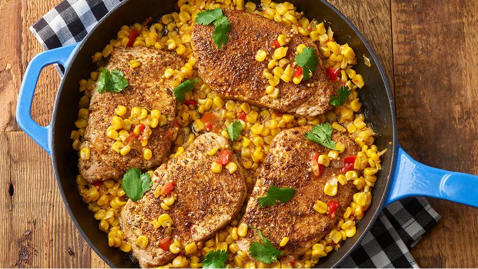 Spicy Salsa Skillet Pork Chops | Giant Food