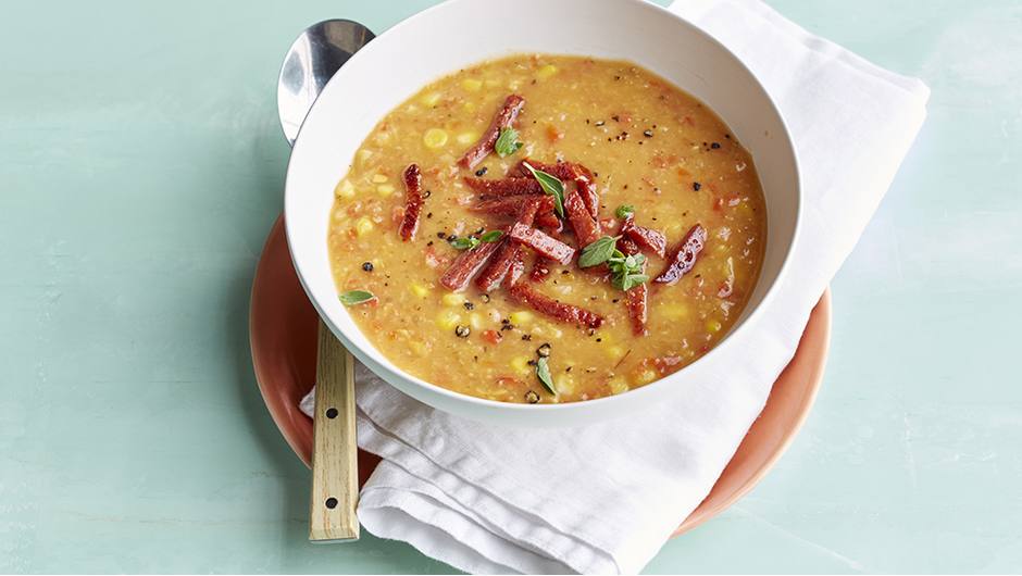 Corn Chowder with Pepperoni | Giant Food