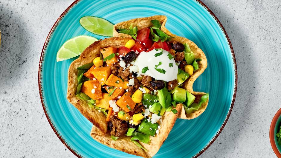 Sweet Potato Taco Salad in Tortilla Bowls | Giant Food Store