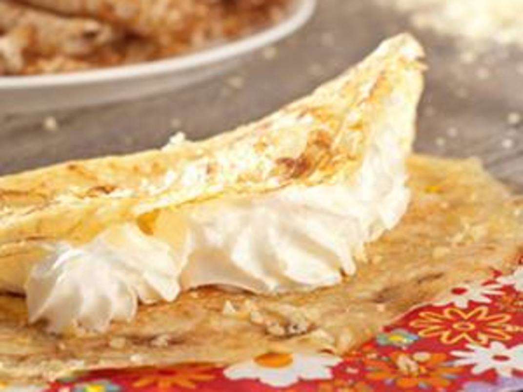 Crêpes à la chantilly et au sucre pétillant sans gluten | Maizena