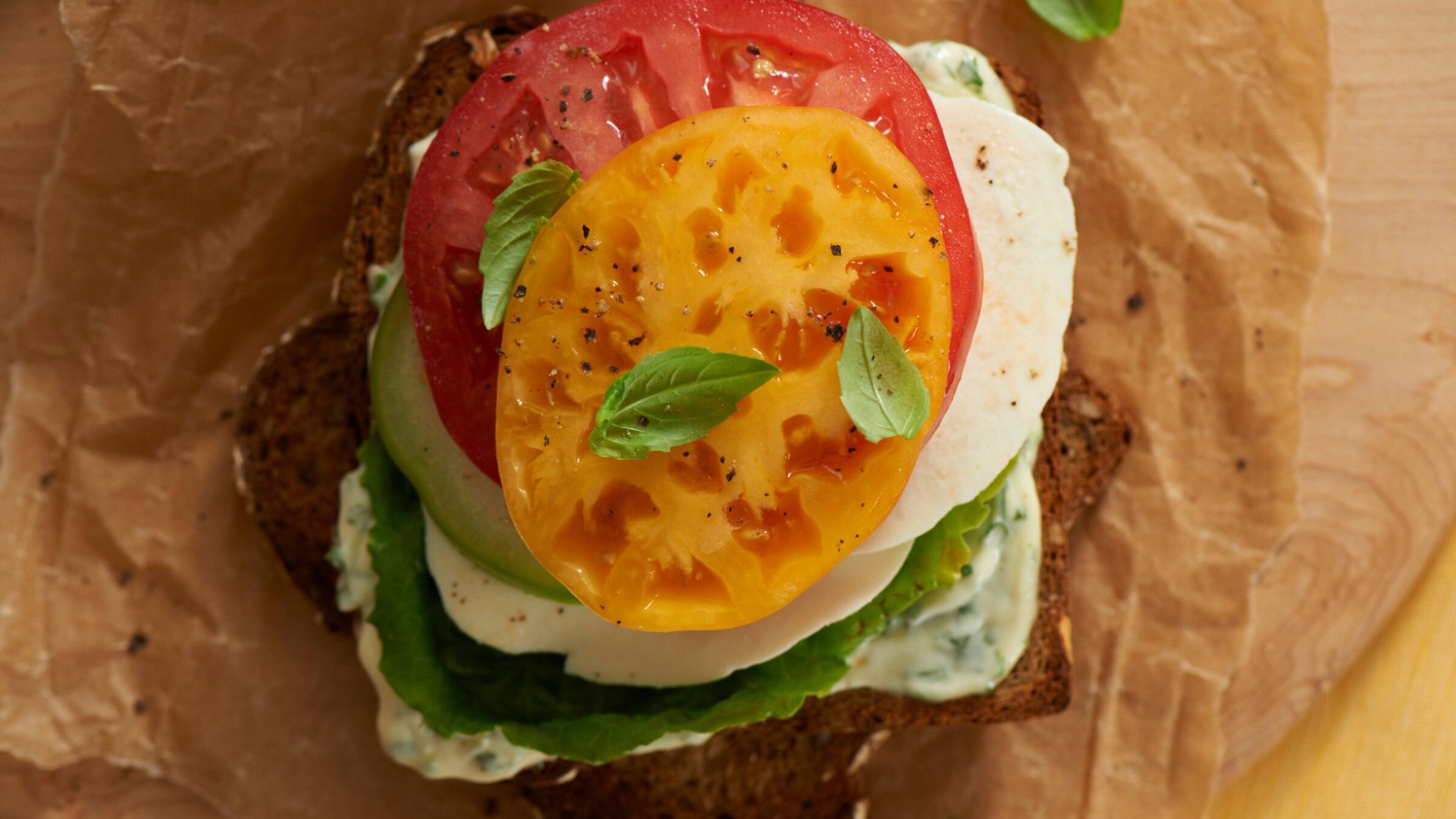 Triple Tomato Caprese Sandwiches