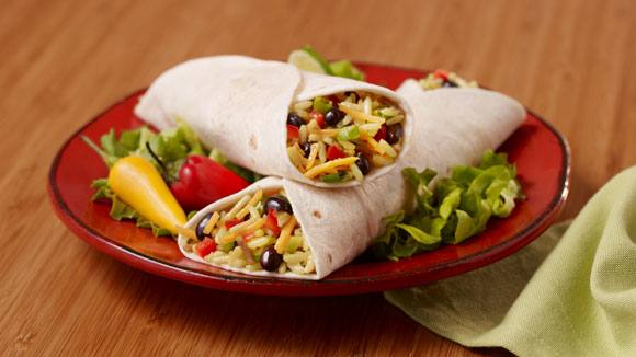 Mexican-Style Rice & Bean Burritos